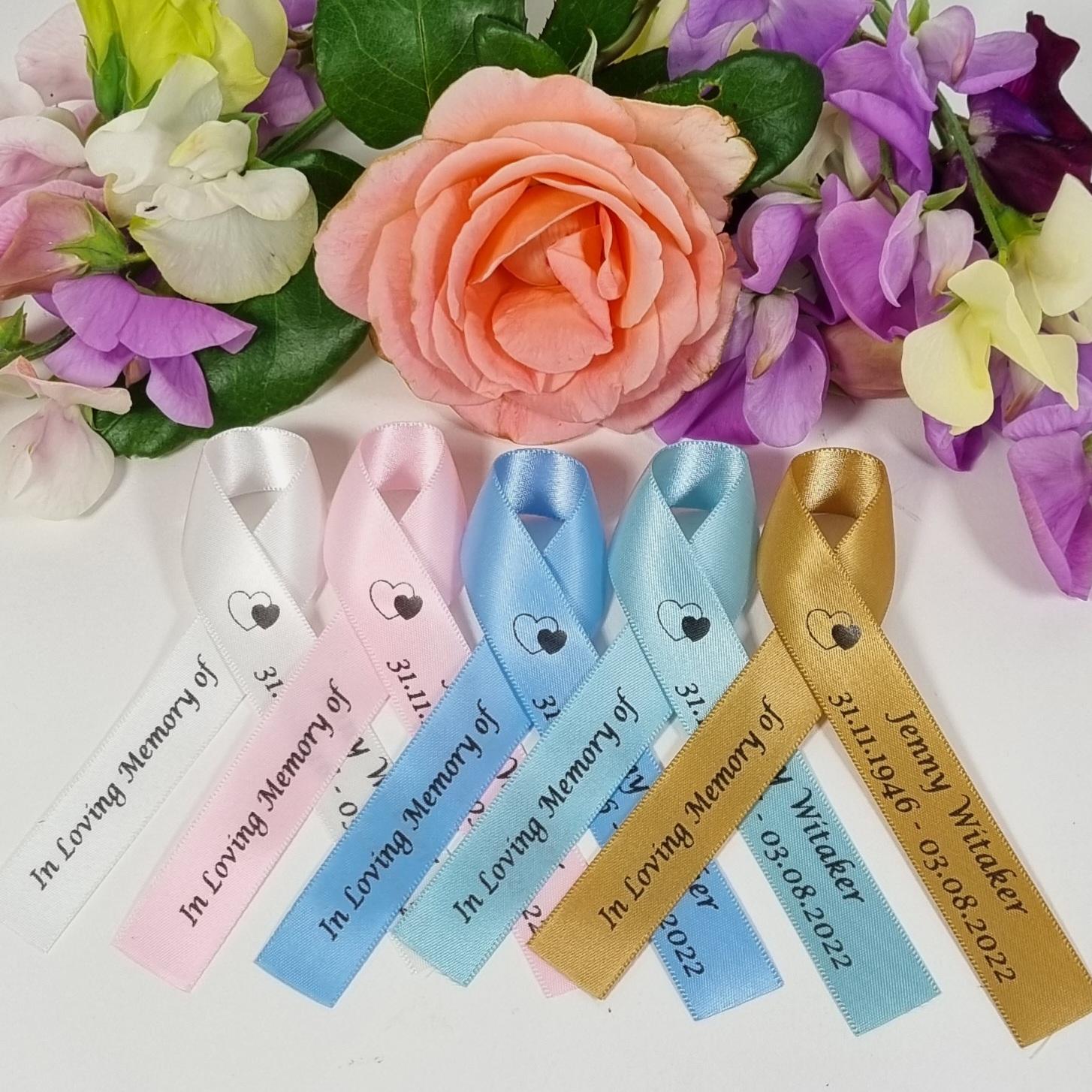 Any Artwork - Blue Memorial Ribbons - Or Choose Your Colour ...