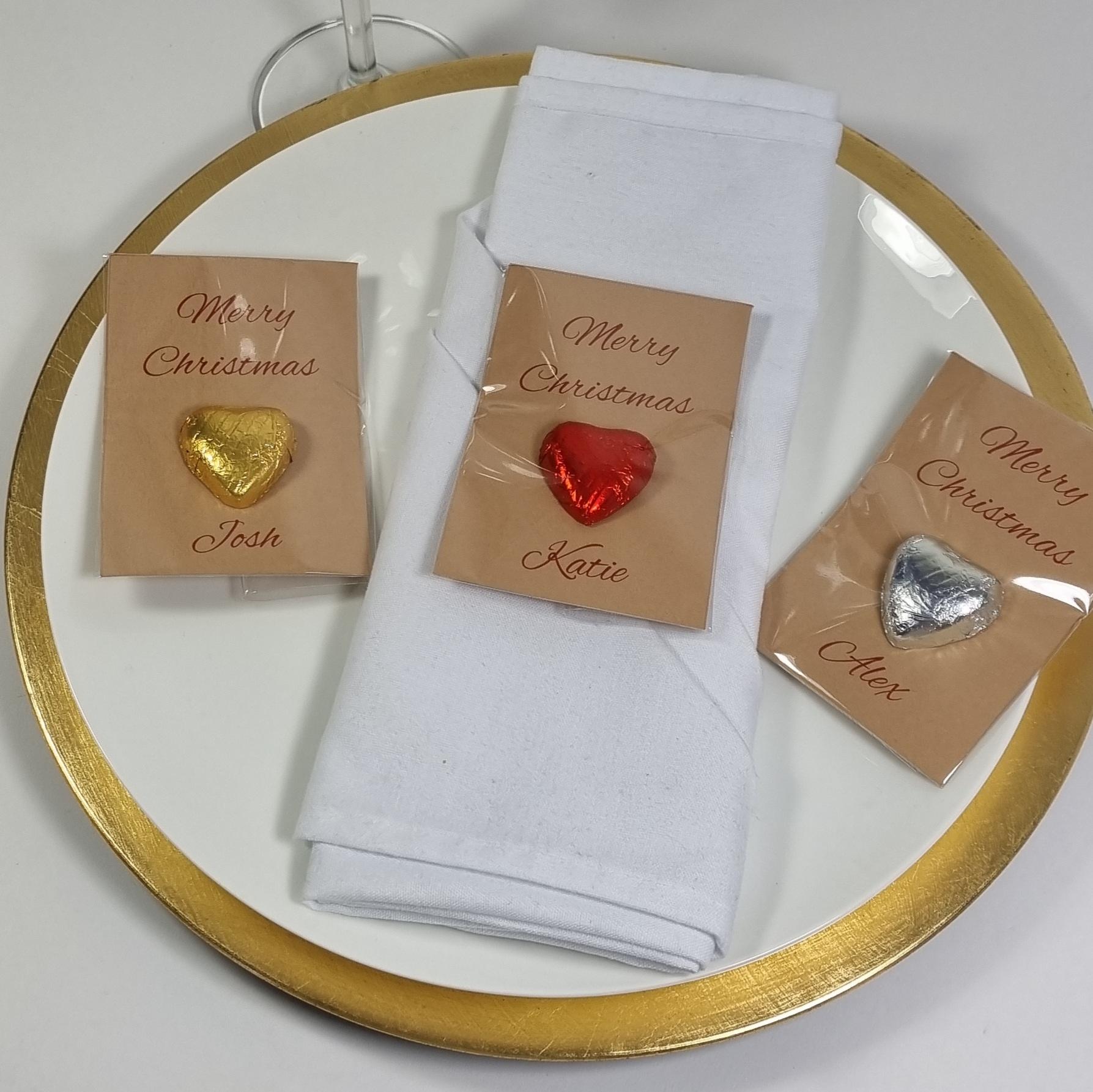 Christmas Table Gifts. Personalised Christmas Table Favours. Edible ...