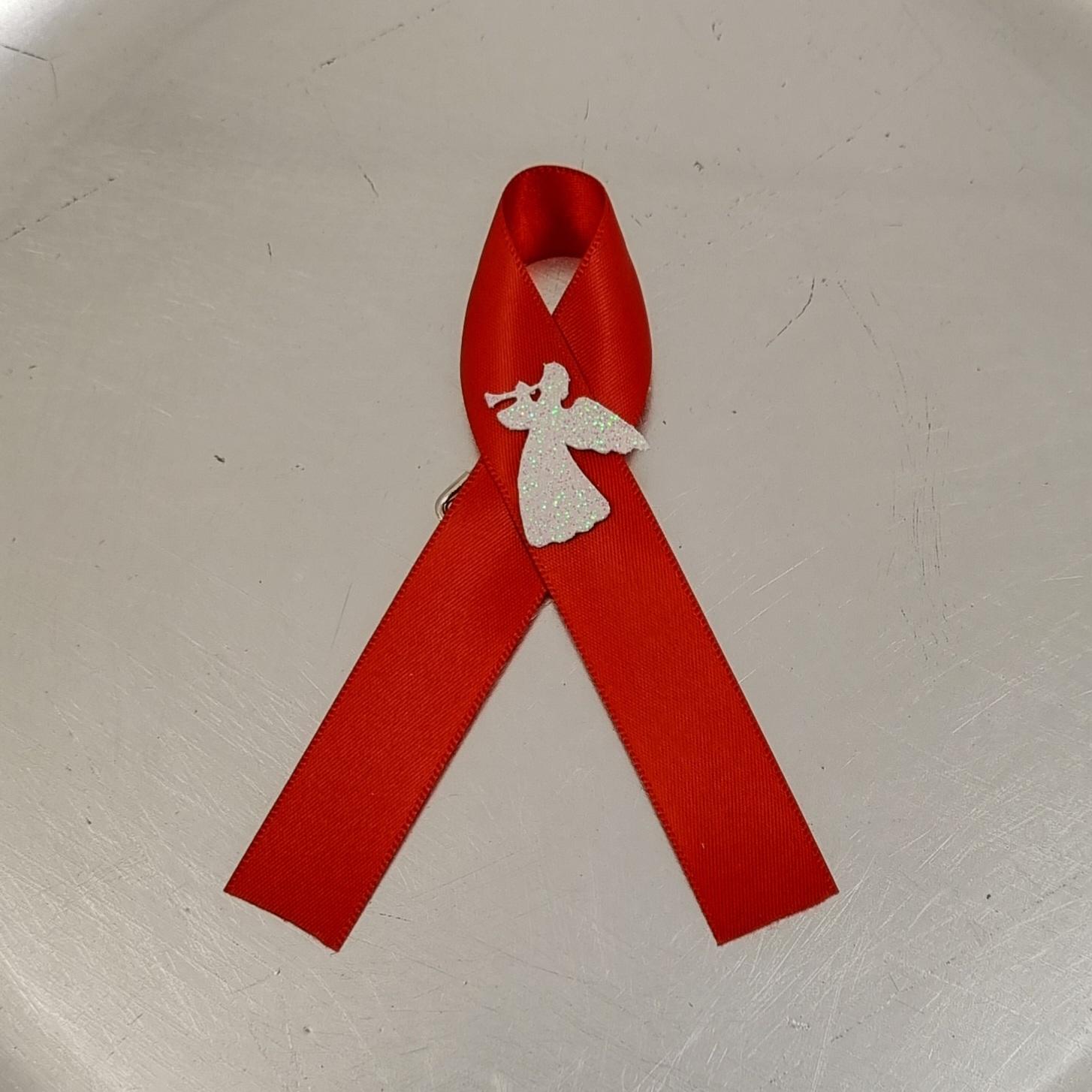 Angel Personalised Funeral Ribbons. Handmade Memorial Ribbons. White ...