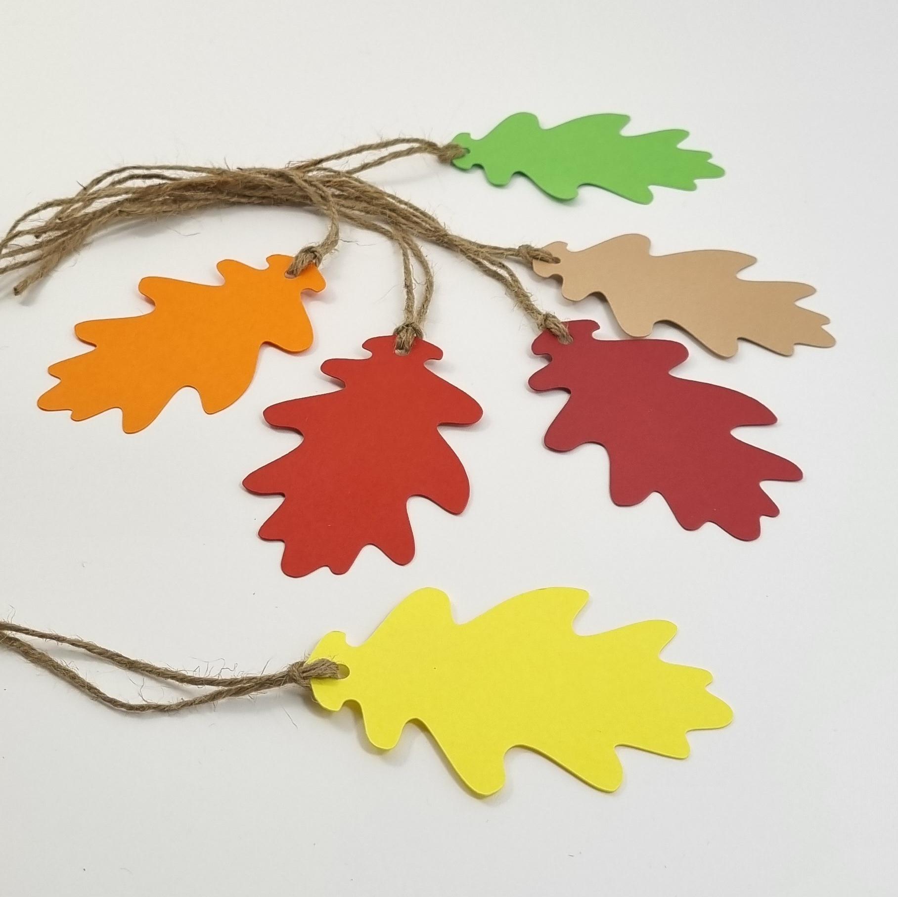 Large Oak Leaf Tags. Leaf Shape Card Tags. Any Occasion, Wedding ...