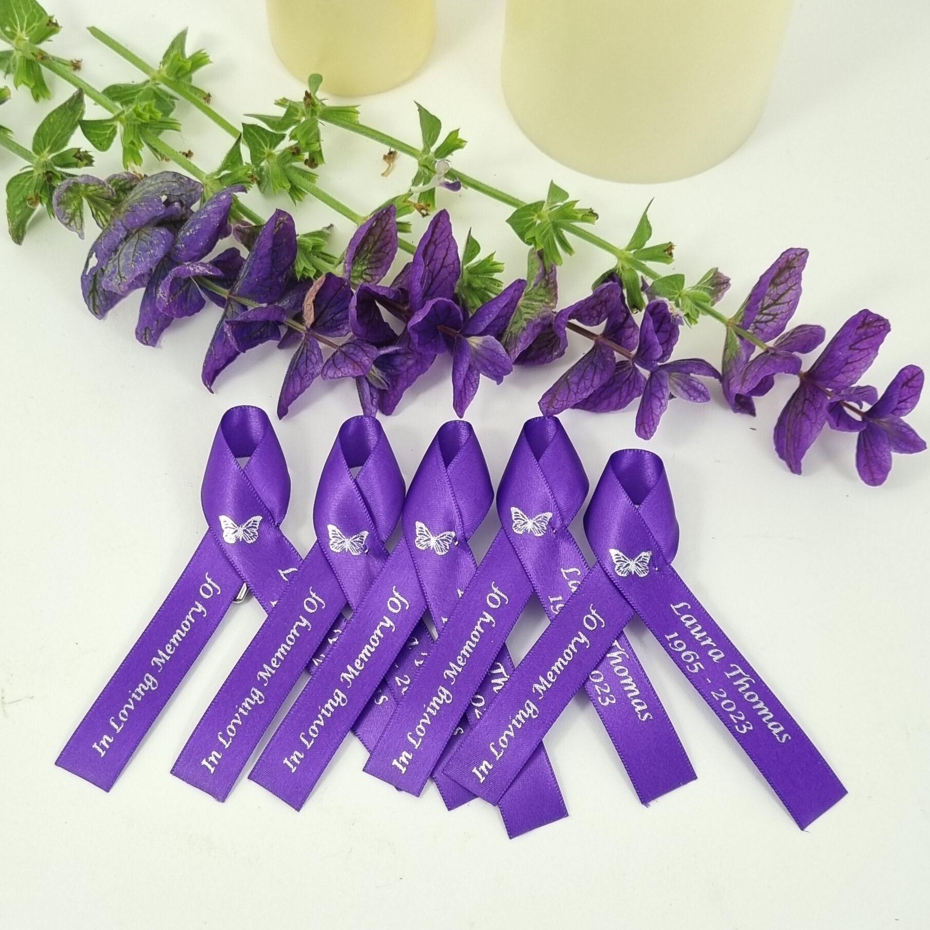 Funeral Favors. Personalised Memorial Ribbons For Funerals. UK