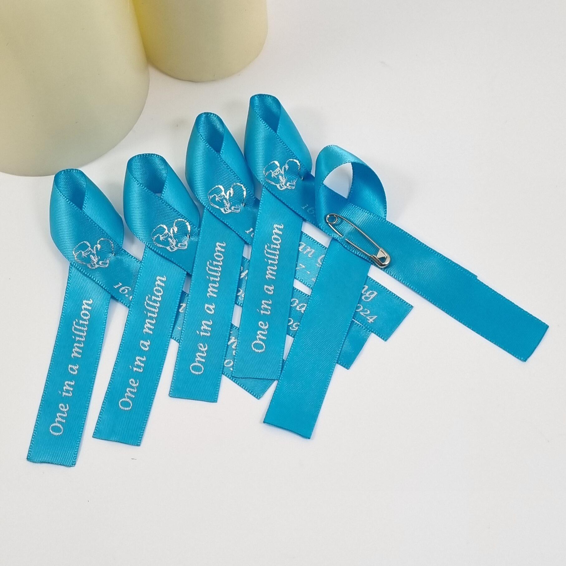 Any Artwork - Blue Memorial Ribbons - Or Choose Your Colour ...
