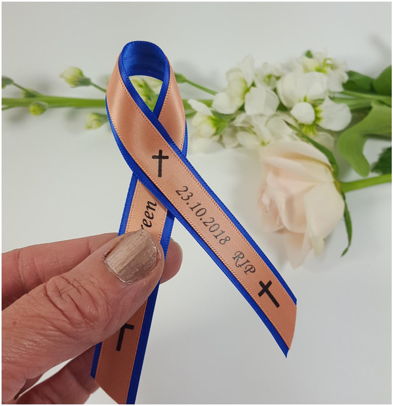 Silhouette Memorial Ribbons Single Loop Memorial Ribbon Made With Two 