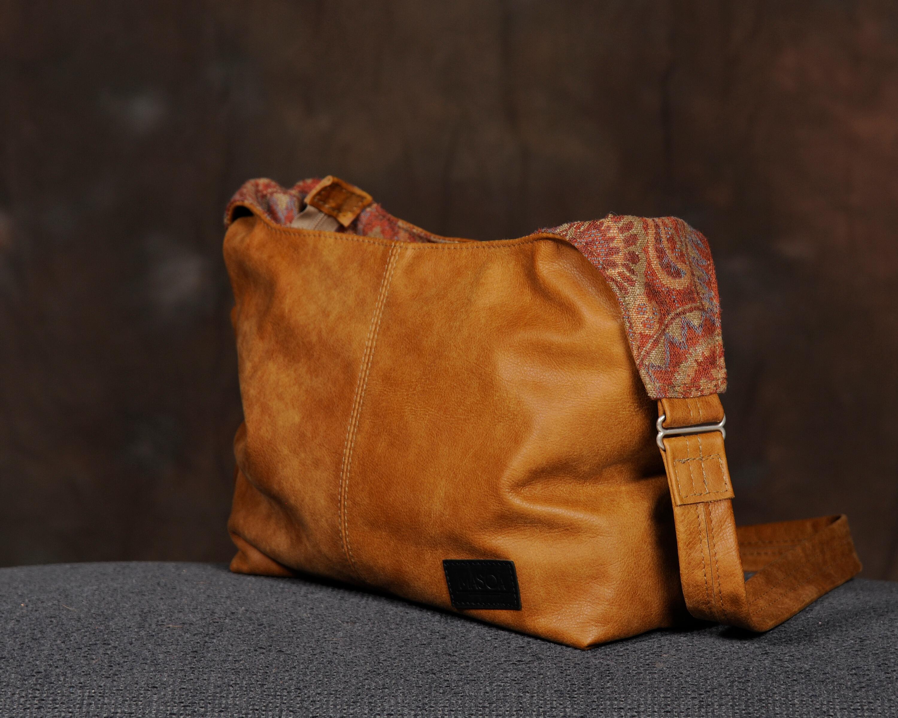 Original Boho - Tan Soft Leather Crossbody Handbag