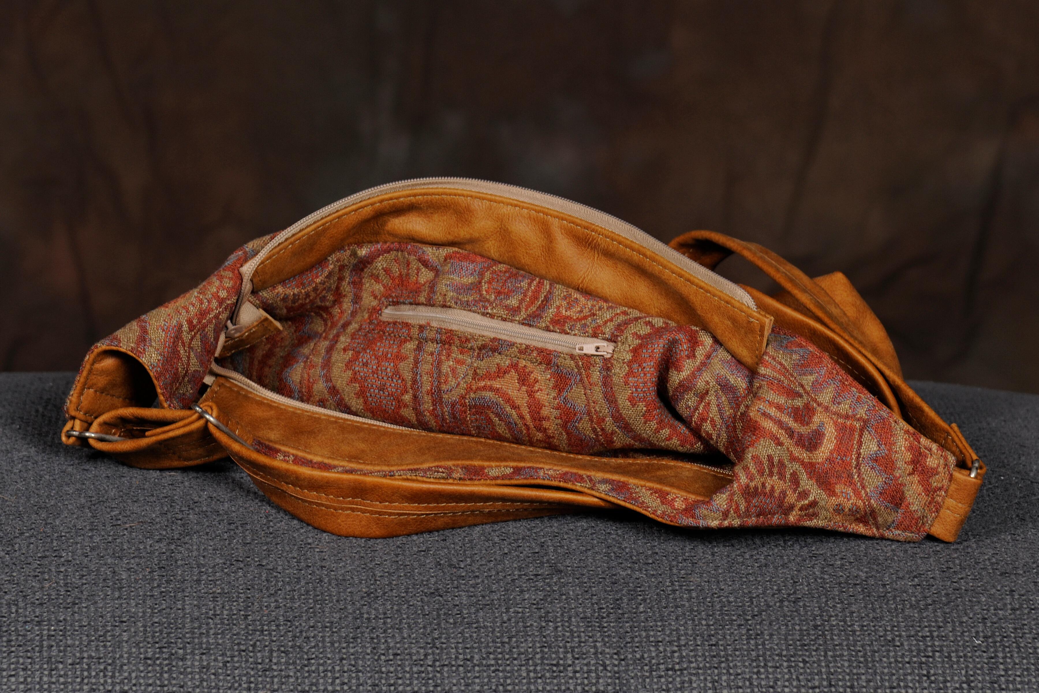 Original Boho - Tan Soft Leather Crossbody Handbag