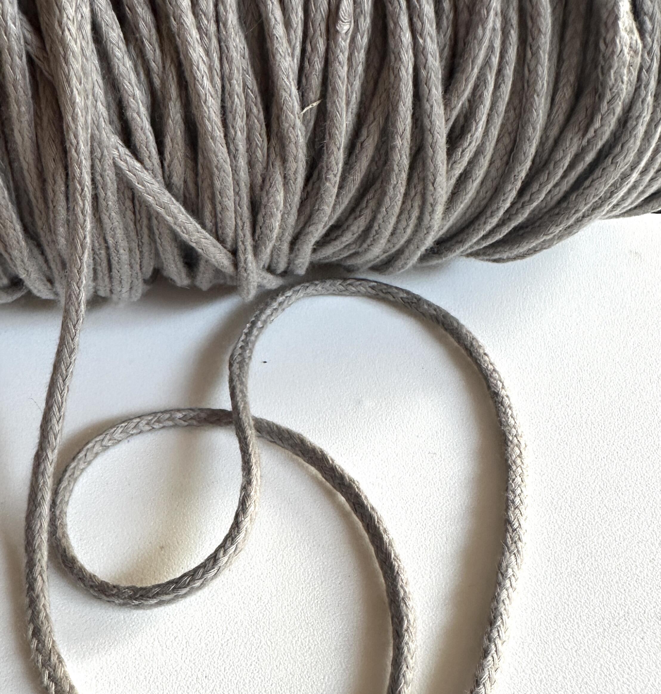 4mm Cotton/Polyester Corsetry Lacing Cord – Soft, Unfilled – Multiple ...
