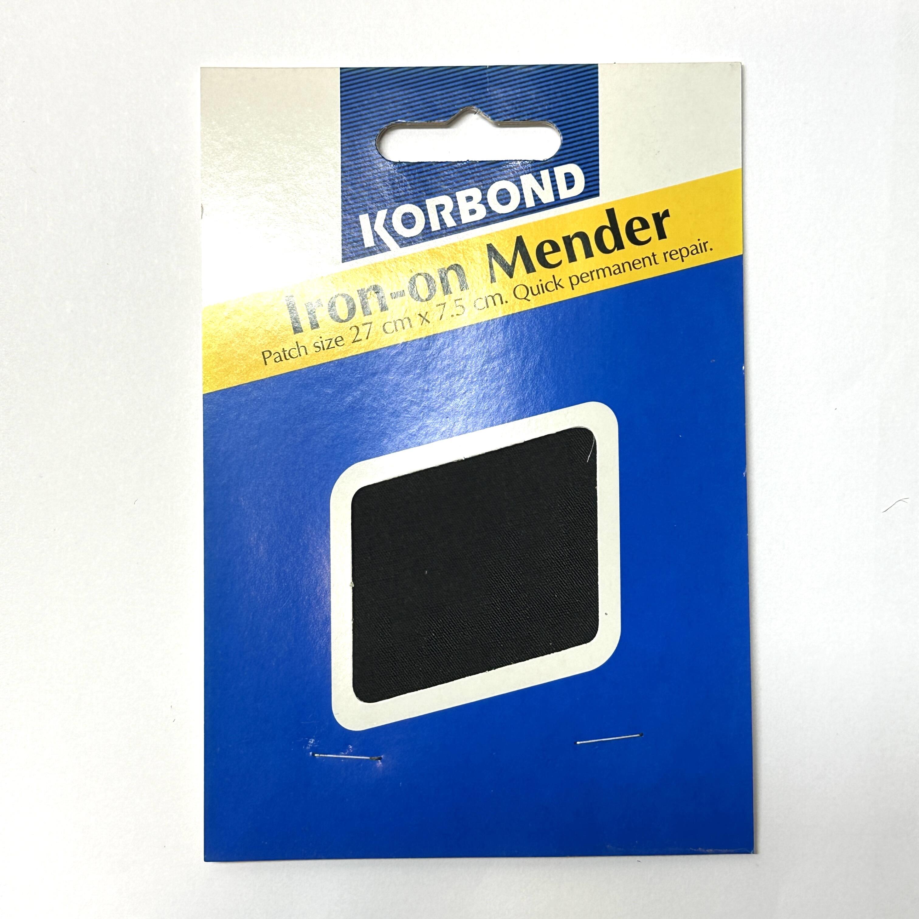 Korbond Iron On Mender Repair Fabric Patch 7.5cm x 27cm