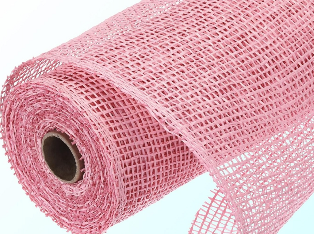 Pink Polyester Burlap Fabric Ideas for Spring | Sewing Projects & HTV Tips