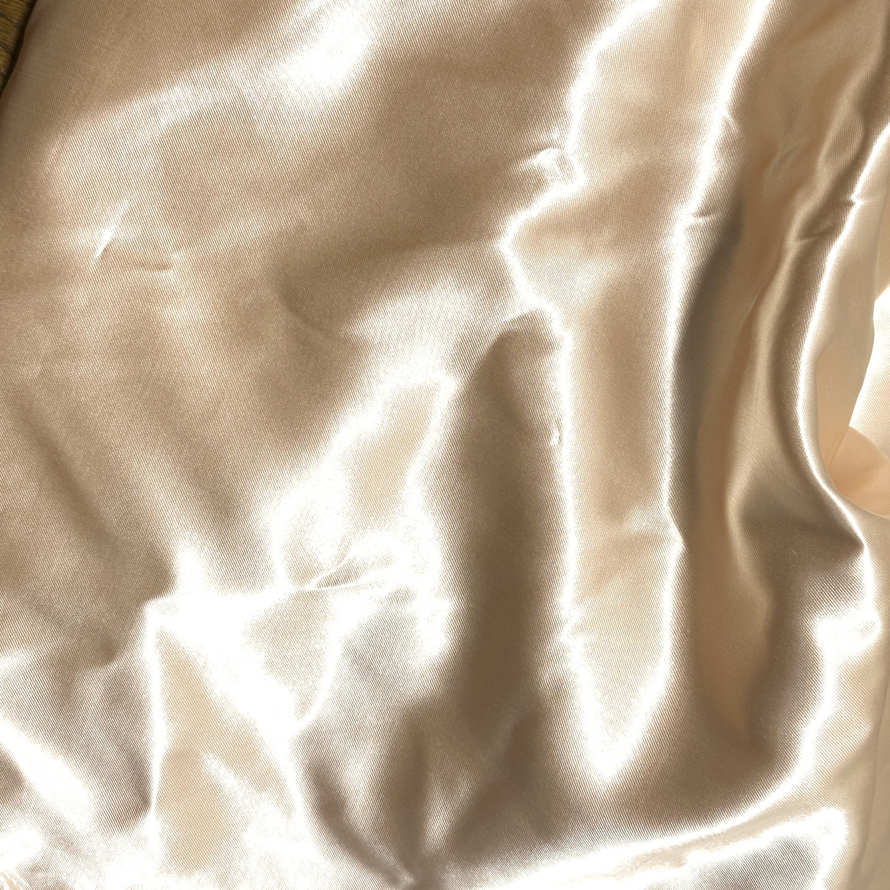 Vintage Satin Corsetry Coutil Fabric Peach 220gsm Cotton Backed