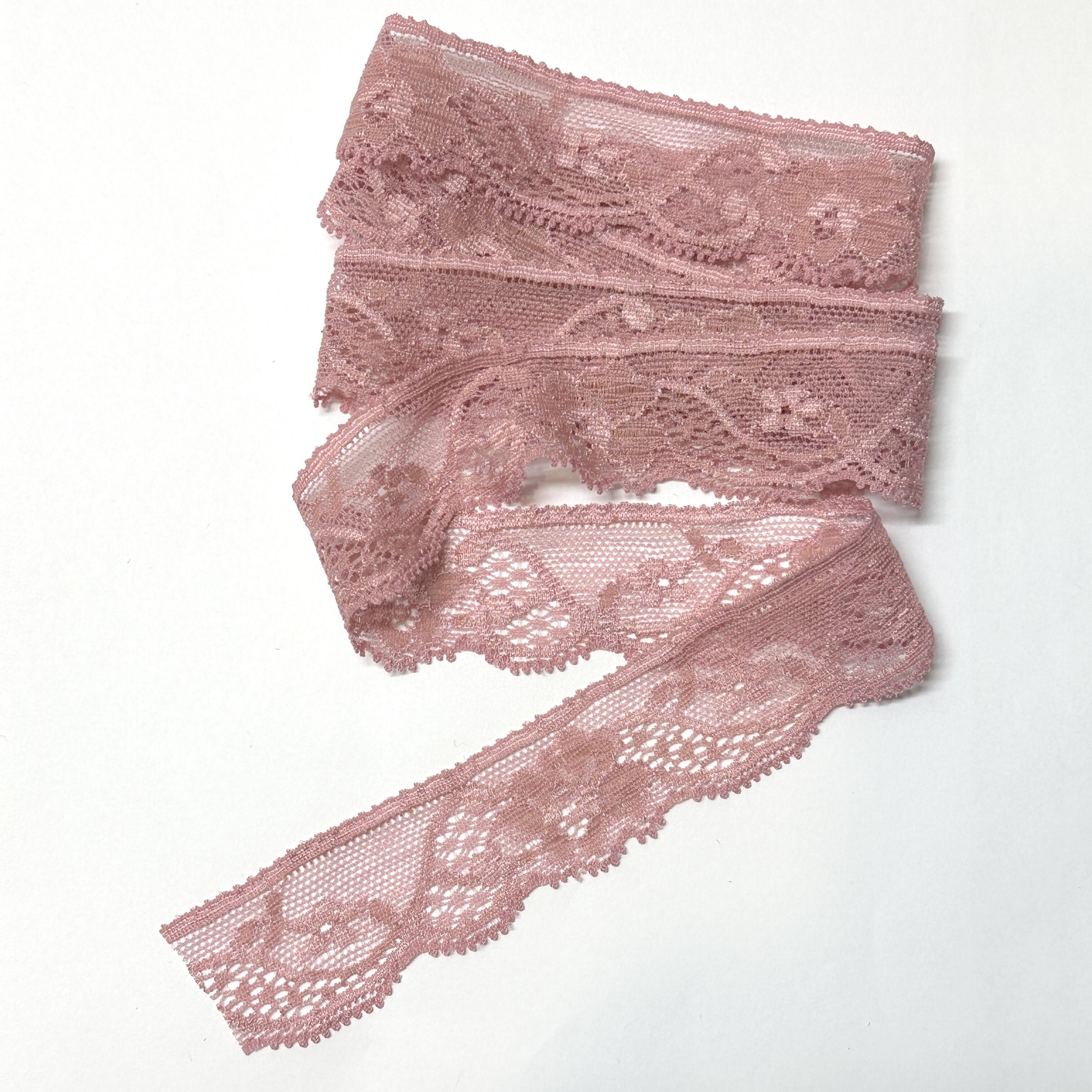 Stretch Lace Trim 30mm – Wild Hearts Pink – Guy Birkin - Vintage - Made ...