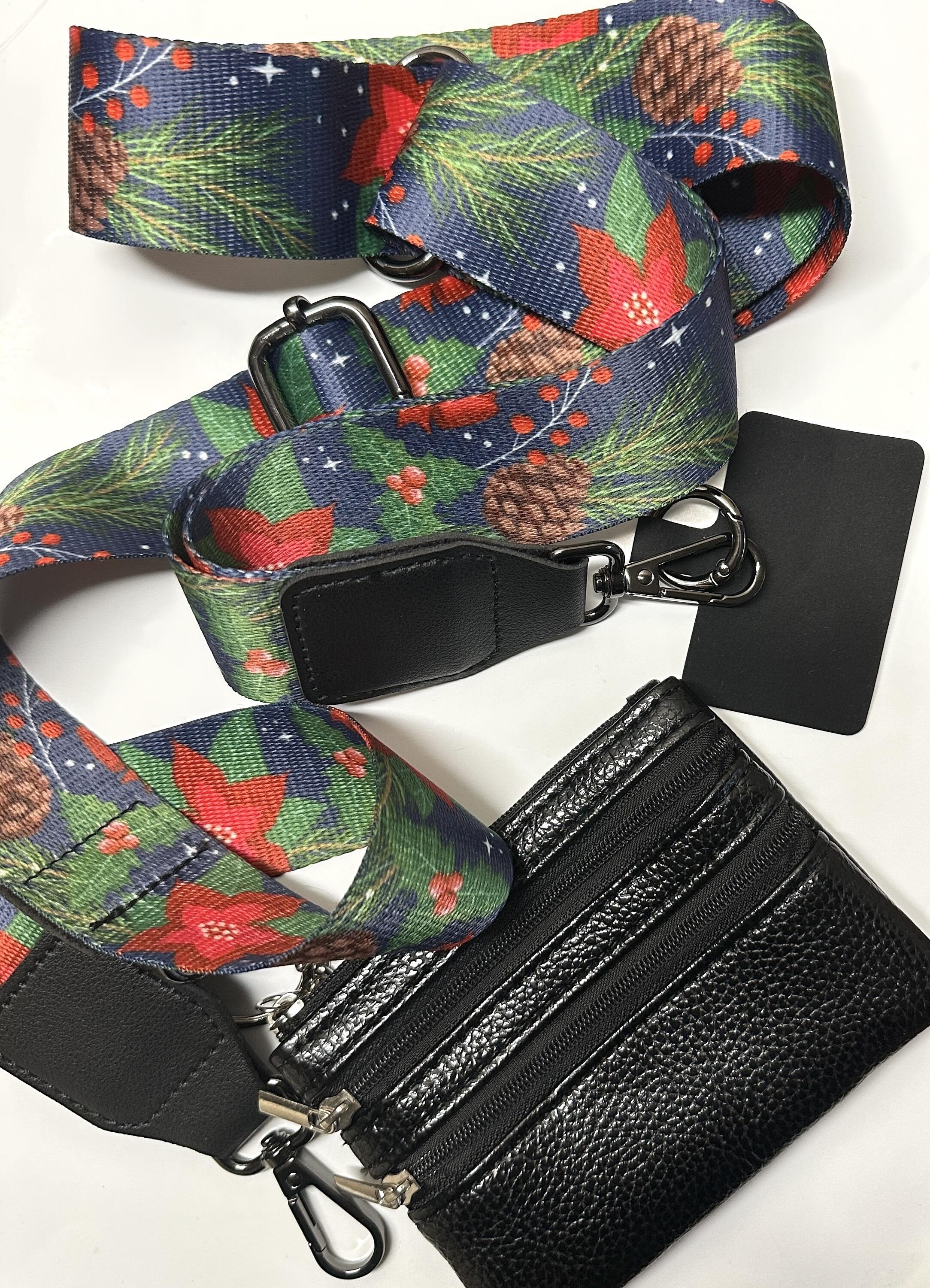 Adjustable Bag Strap with Phone Holder & Zip Purse – 38mm Webbing