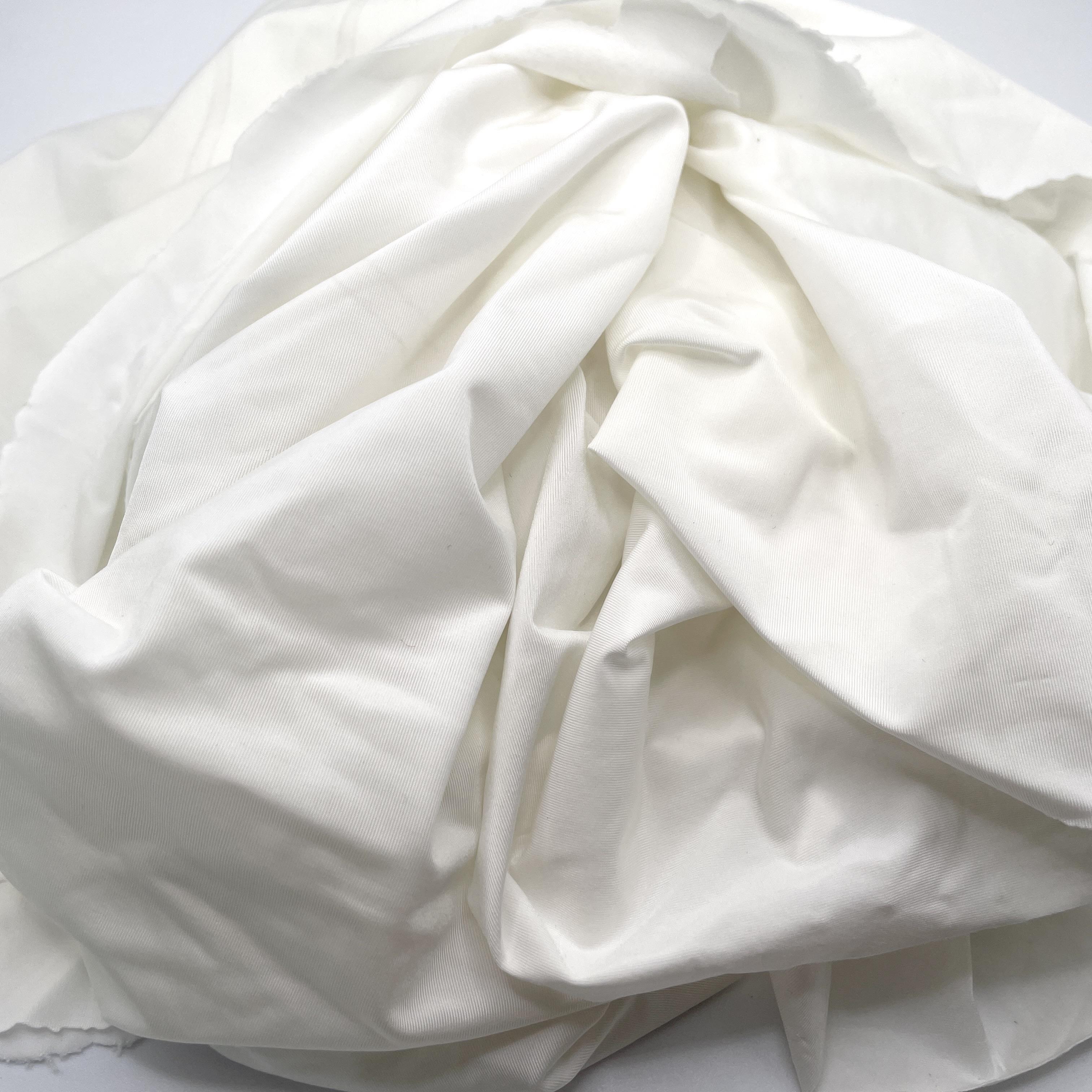WHITE - remnant - 75gsm - Silky stretch knicker fabric - approx 160cm x ...