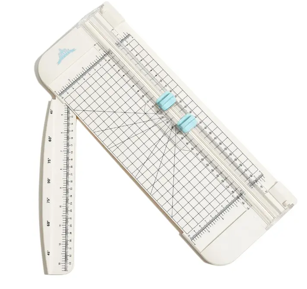 JIELISI 12-Inch A4 Paper Cutter & Trimmer – White – Safety Guard