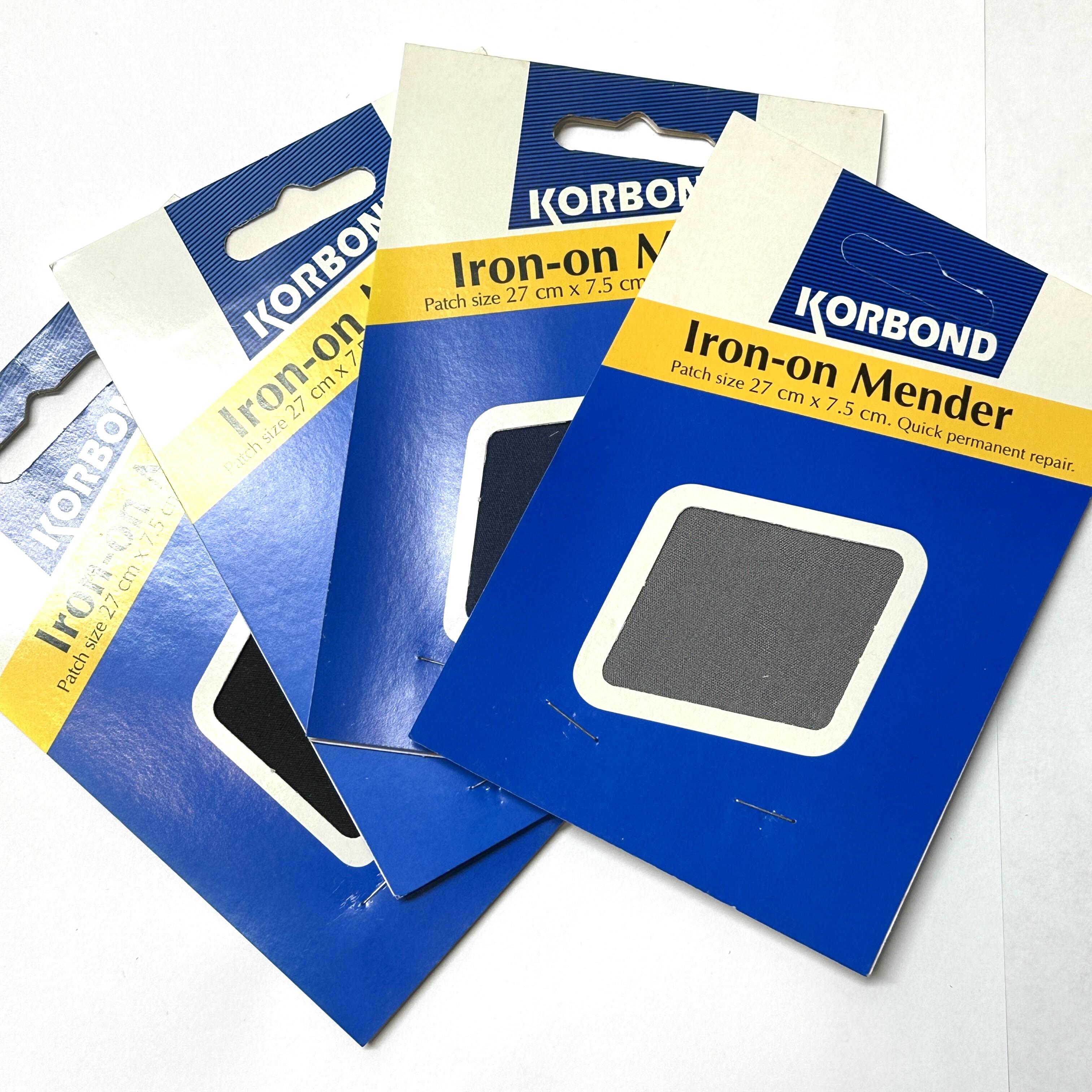 Korbond Iron On Mender Repair Fabric Patch 7.5cm x 27cm
