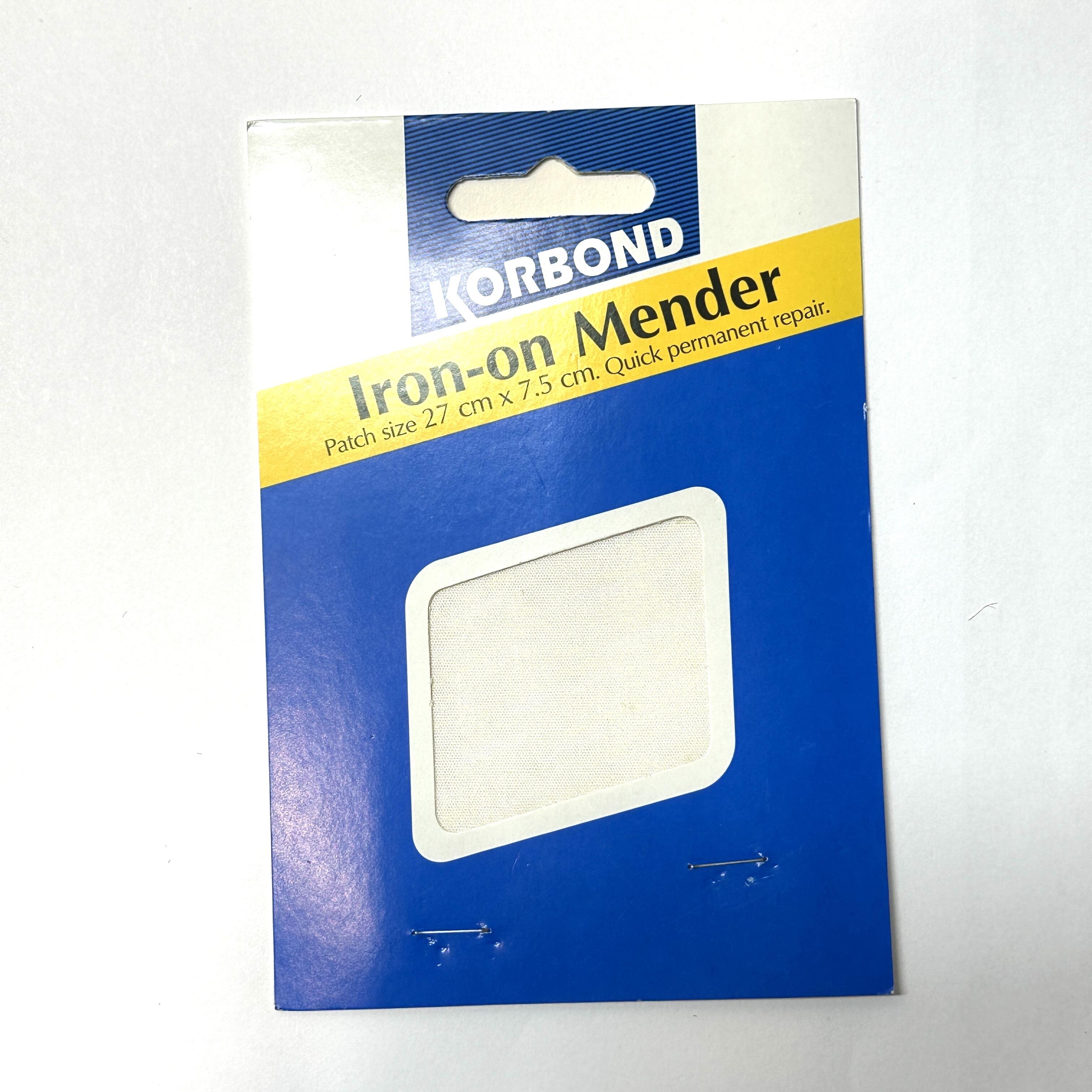Korbond Iron On Mender Repair Fabric Patch 7.5cm x 27cm