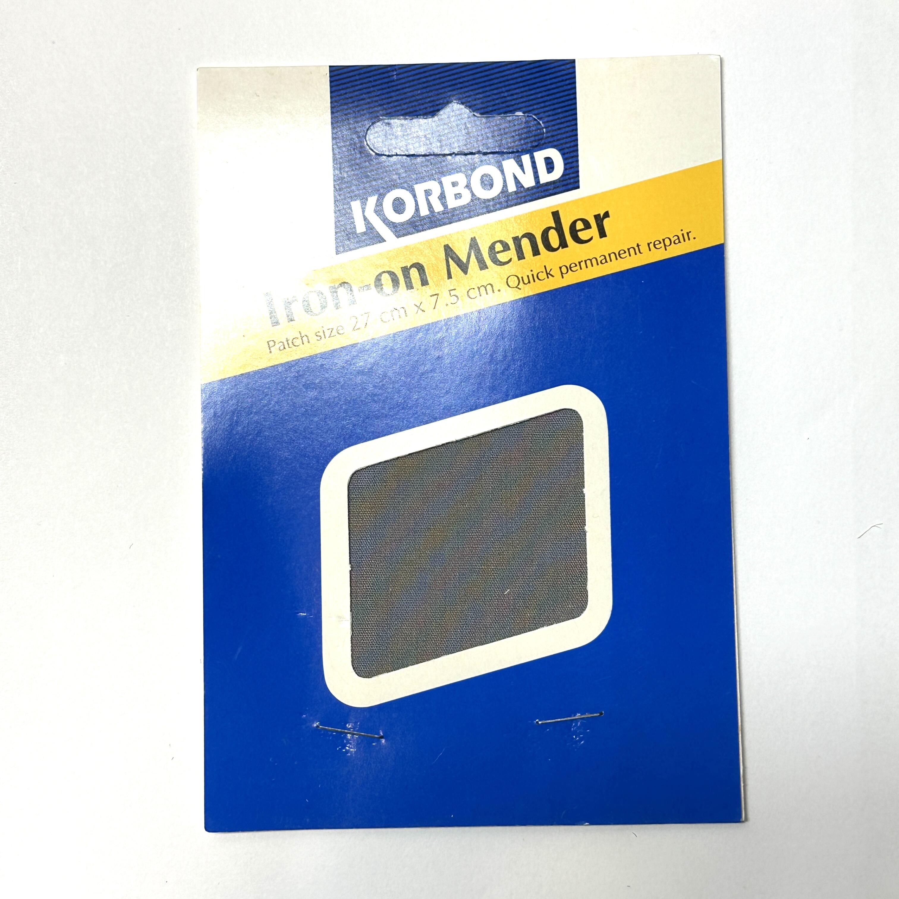 Korbond Iron On Mender Repair Fabric Patch 7.5cm x 27cm
