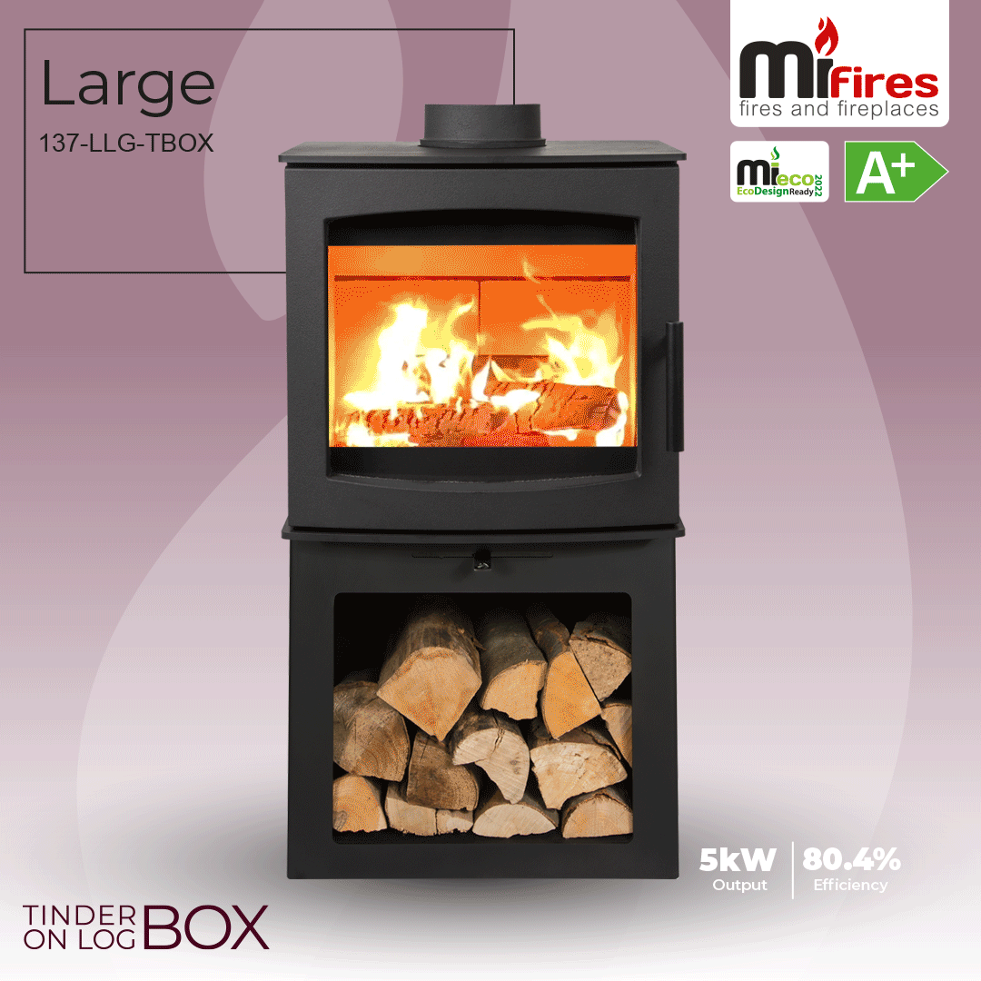 Mi Fires Tinderbox on Log Box Large - 5kW - ECO Design