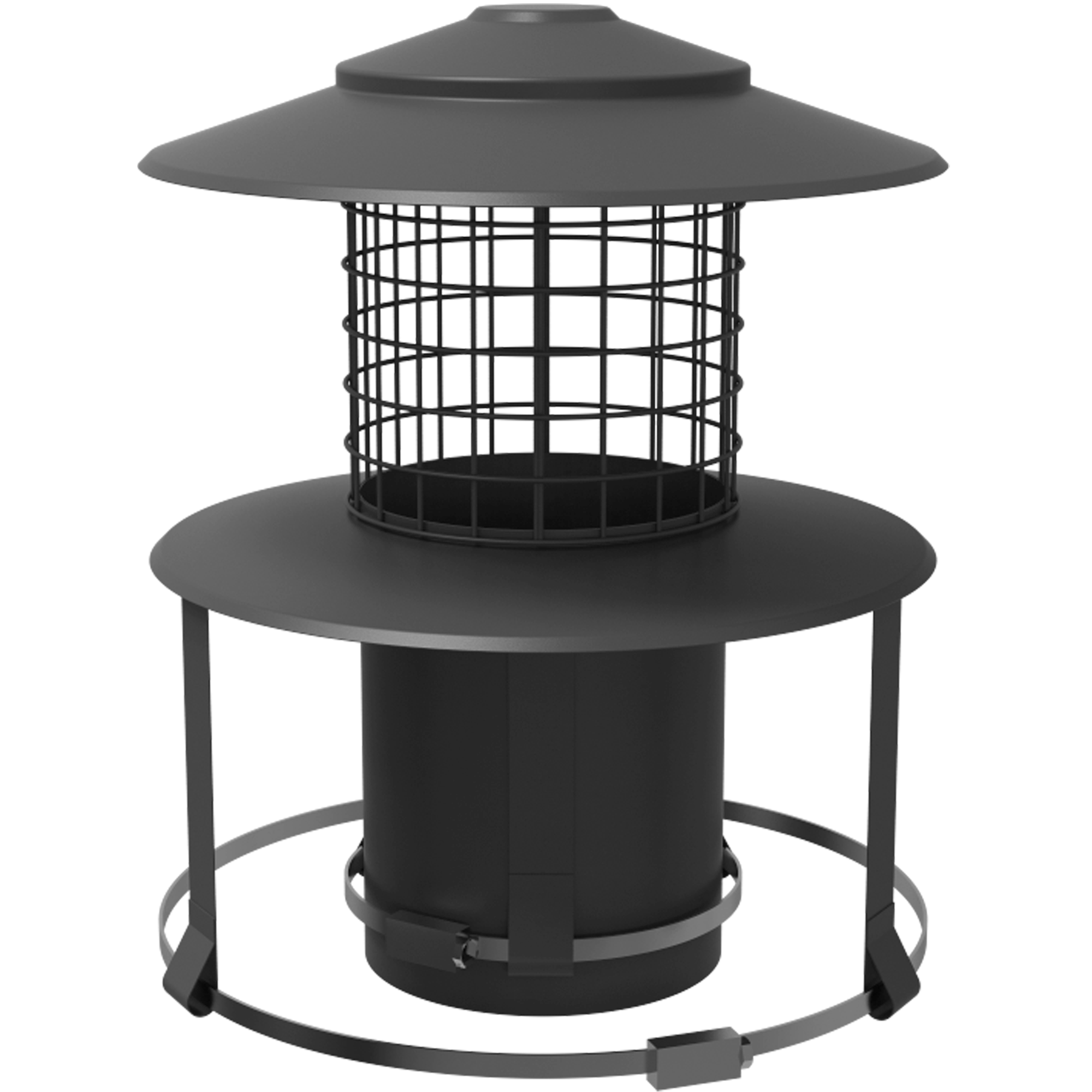 Pot Hanging Cowl Black - 150mm | Flue Liner Systems