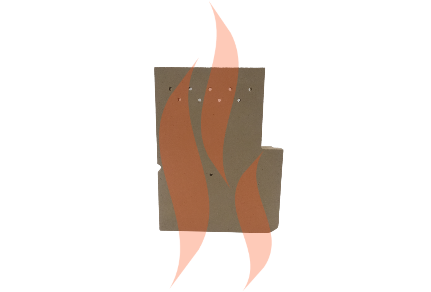 'Charnwood C4 Blu' - Right Back Vermiculite Fire Brick | Replacement ...