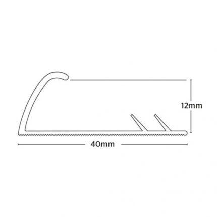 Premier Bright Polished Chrome Naplock Single Flooring Door Plate