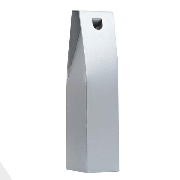 Elegant Single Bottle Gift Box for Wine in Silver. 100% Recyclable ...