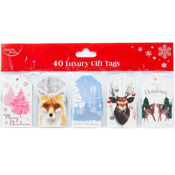 40 Luxury Contemporary Christmas Gift Tag Pack