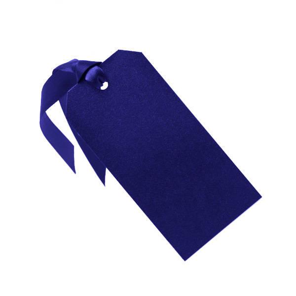 4 Sapphire Blue Luggage Gift Tags with Ribbon