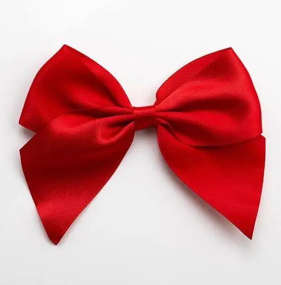 6 Red Satin Stick On Gift Bows. Luxury 10cm Bows. Perfect For Gifts ...