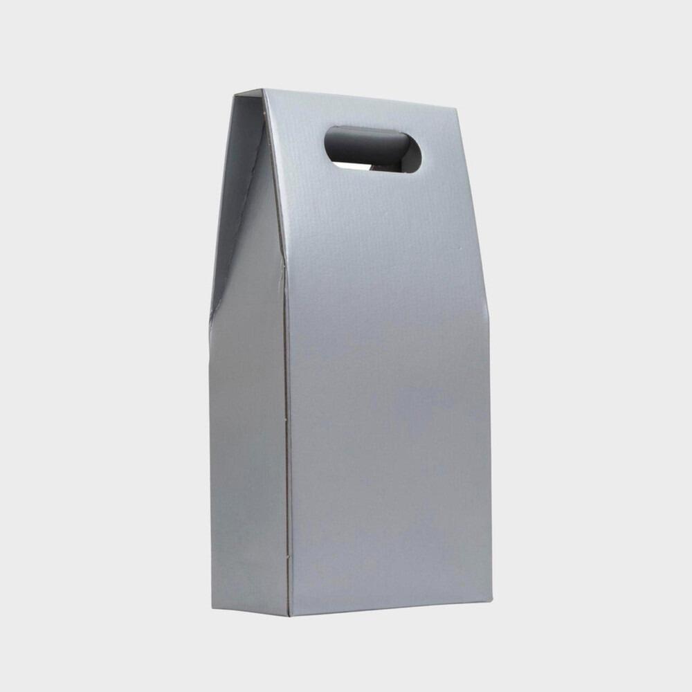 12 Silver Wine 2 Bottle Carrier Boxes. Luxury Design, Superior Feel ...