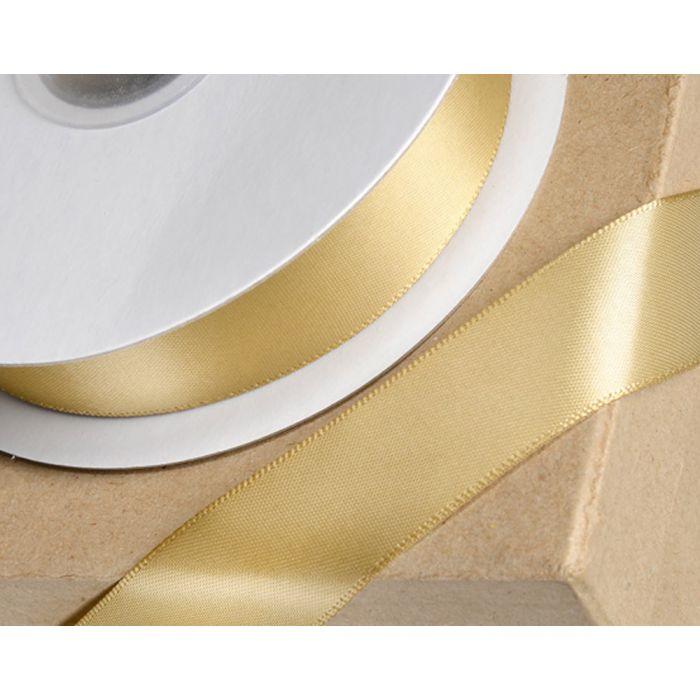 :Light Gold Satin Ribbon Double Faced 23mm x 25m