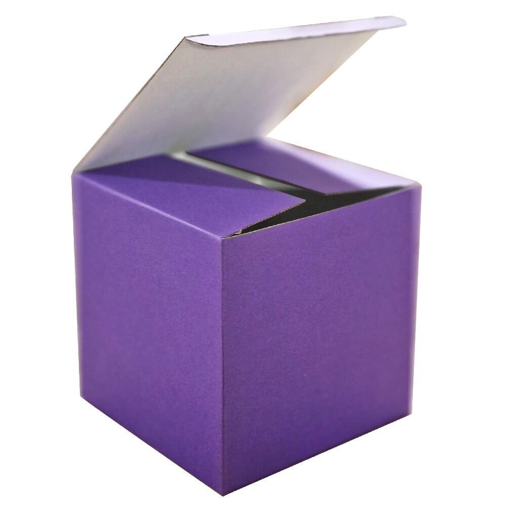 Purple Square Gift Box. 1 Piece. Rigid Box. 20cm x 20cm