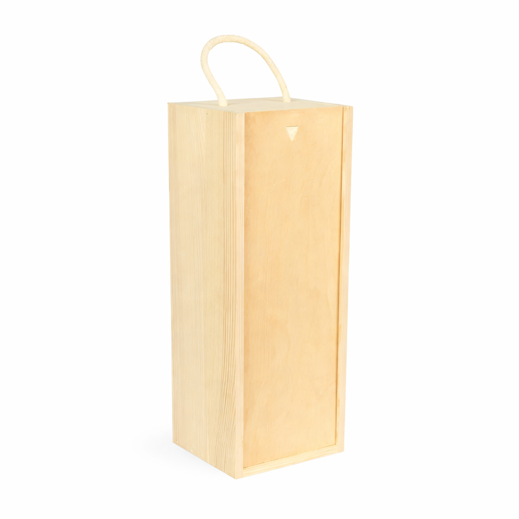 Oversized Wooden Wine Box. Rope Handles, Luxury Presentation