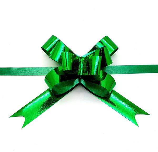 Shiny Metallic Green Pull Bow Portofino