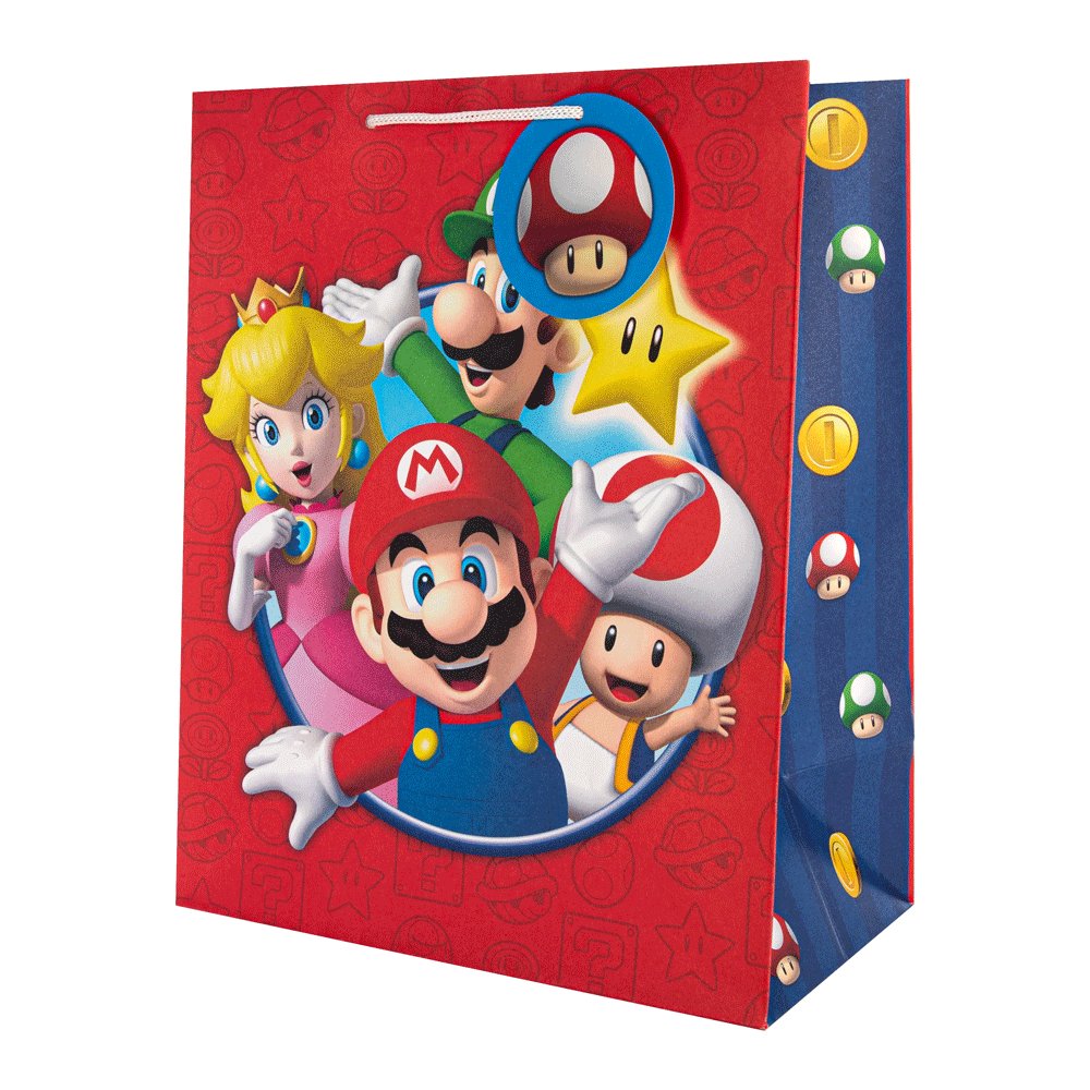 2 Large Super Mario Gifts Bags. Great For Super Mario Fans For All ...