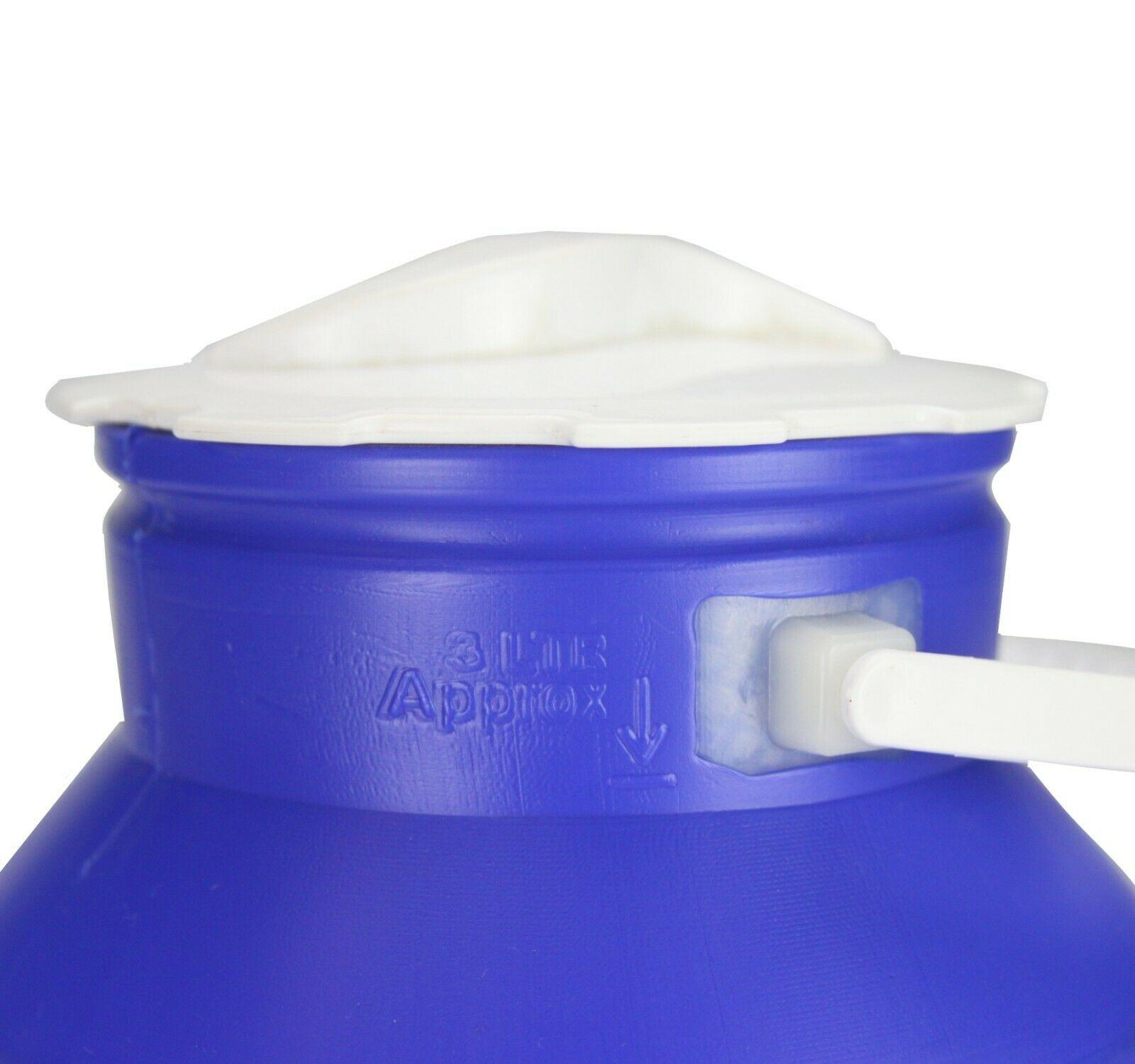 Milk Churn Can Jug Canister Plastic 3L With Handle Airtight Push Lid ...