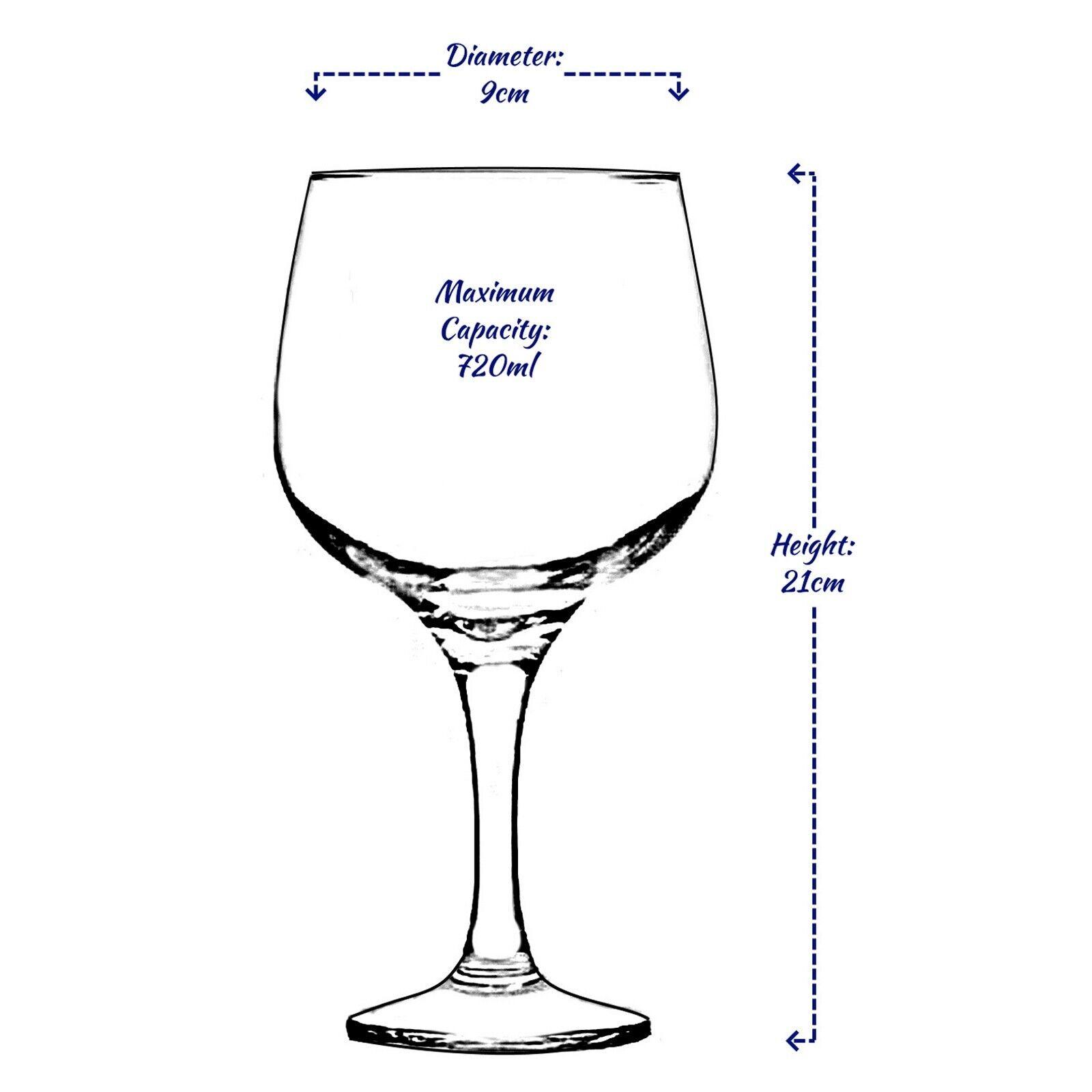 Gin Glasses Gin Tonic G&T Balloon cocktail Drinking Glass Large 720ml ...