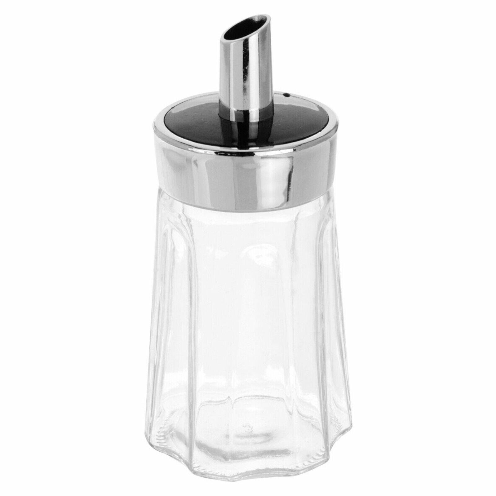 Sugar Pourer Dispenser Clear Glass Spouted Shaker Lid Café Restaurant 1 ...