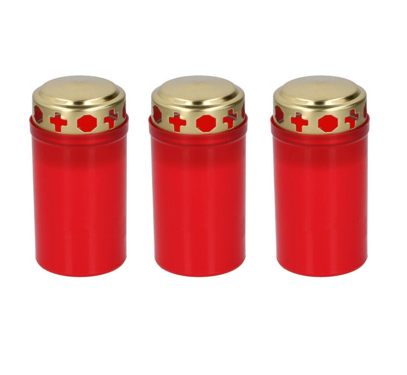 6 x Grave Candles Memorial Remembrance Candle Set Tribute Funeral ...