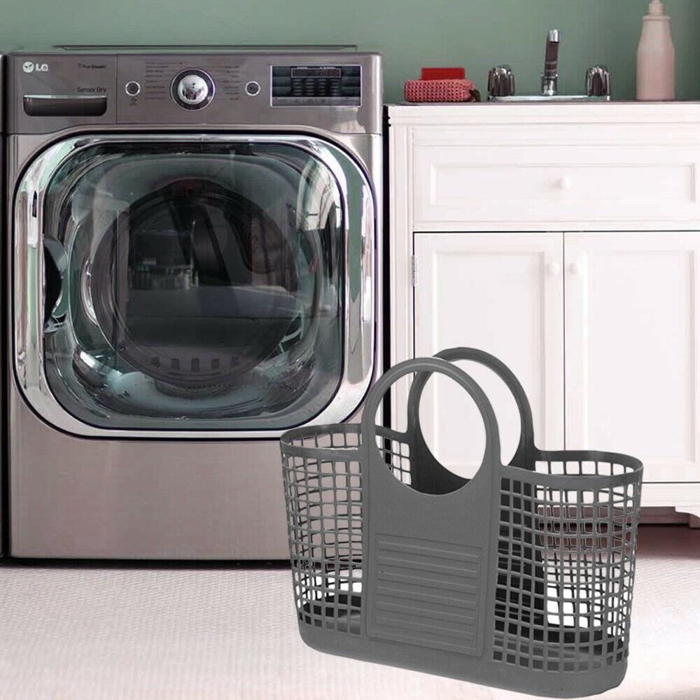 Large Plastic Laundry Basket Flexible Washing Clothes Socks Storage ...