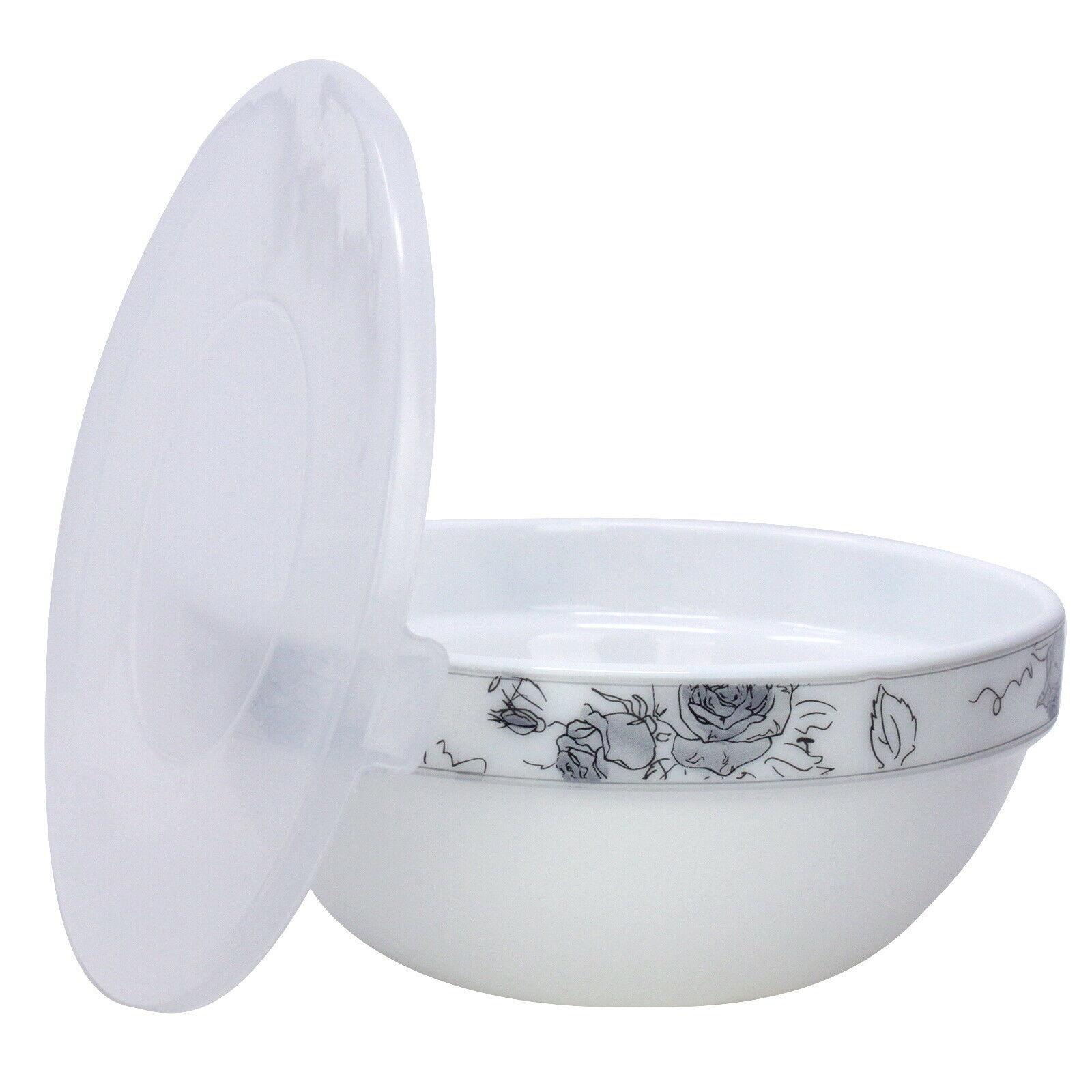 Glass Bowls Food Storage Kitchen Set 4PCS with Lids Stackable Container ...