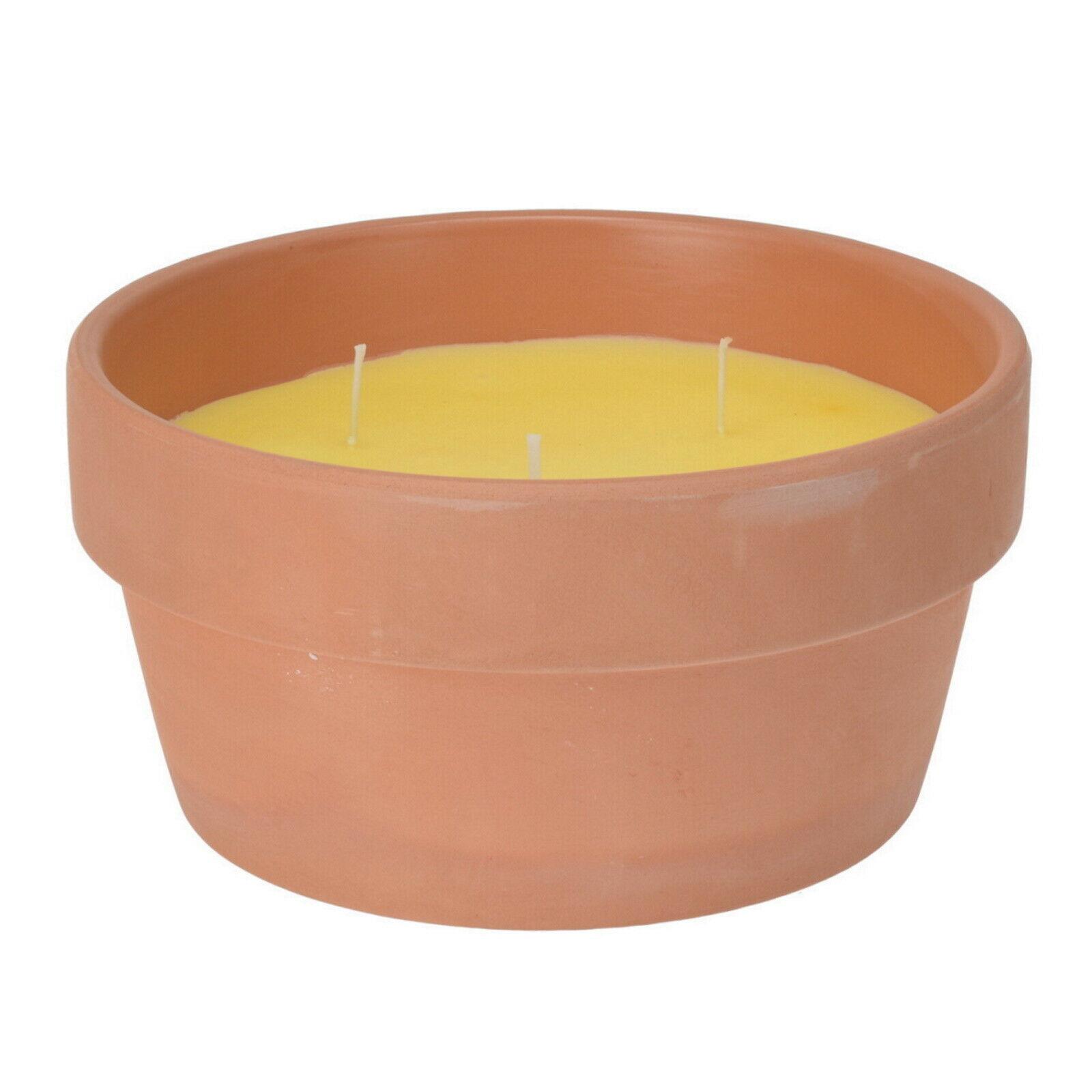 Citronella Candle Terracotta Pot Outdoor Garden Dining Scented ...