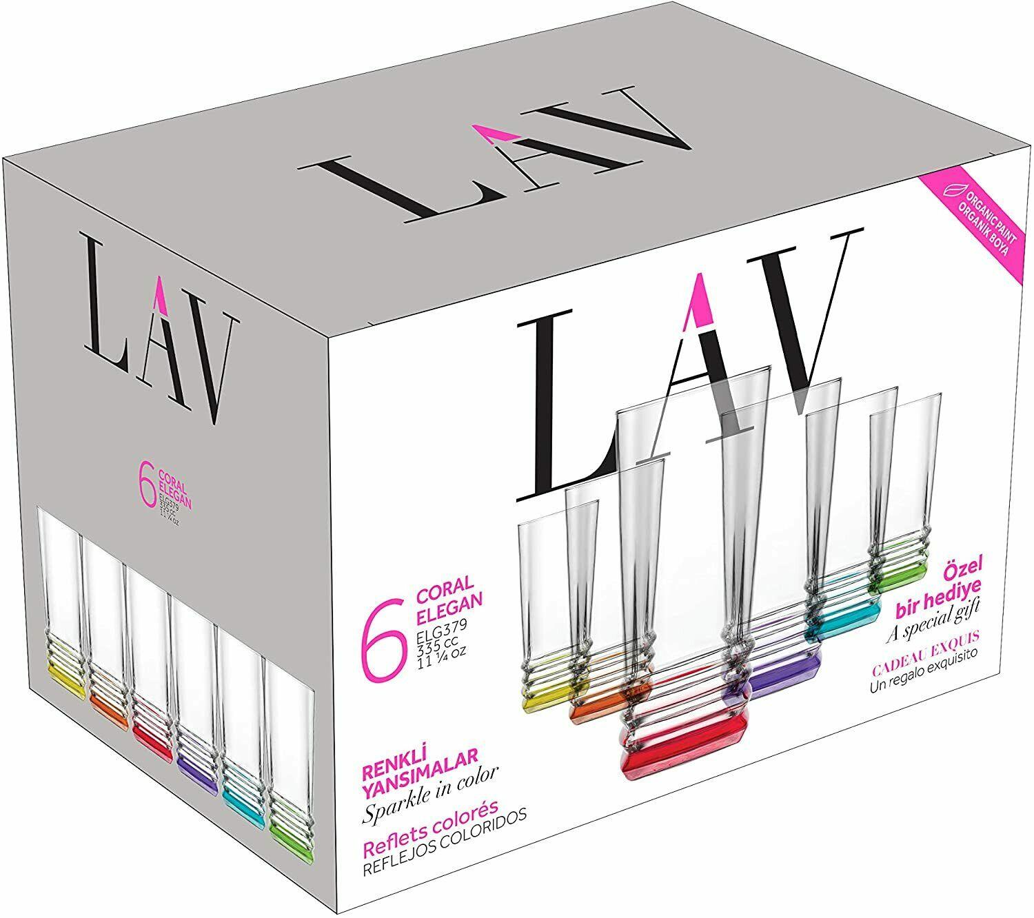 Set Of 6 Coloured Base Glasses Set Glass Tumblers Juice Whiskey LAV ...