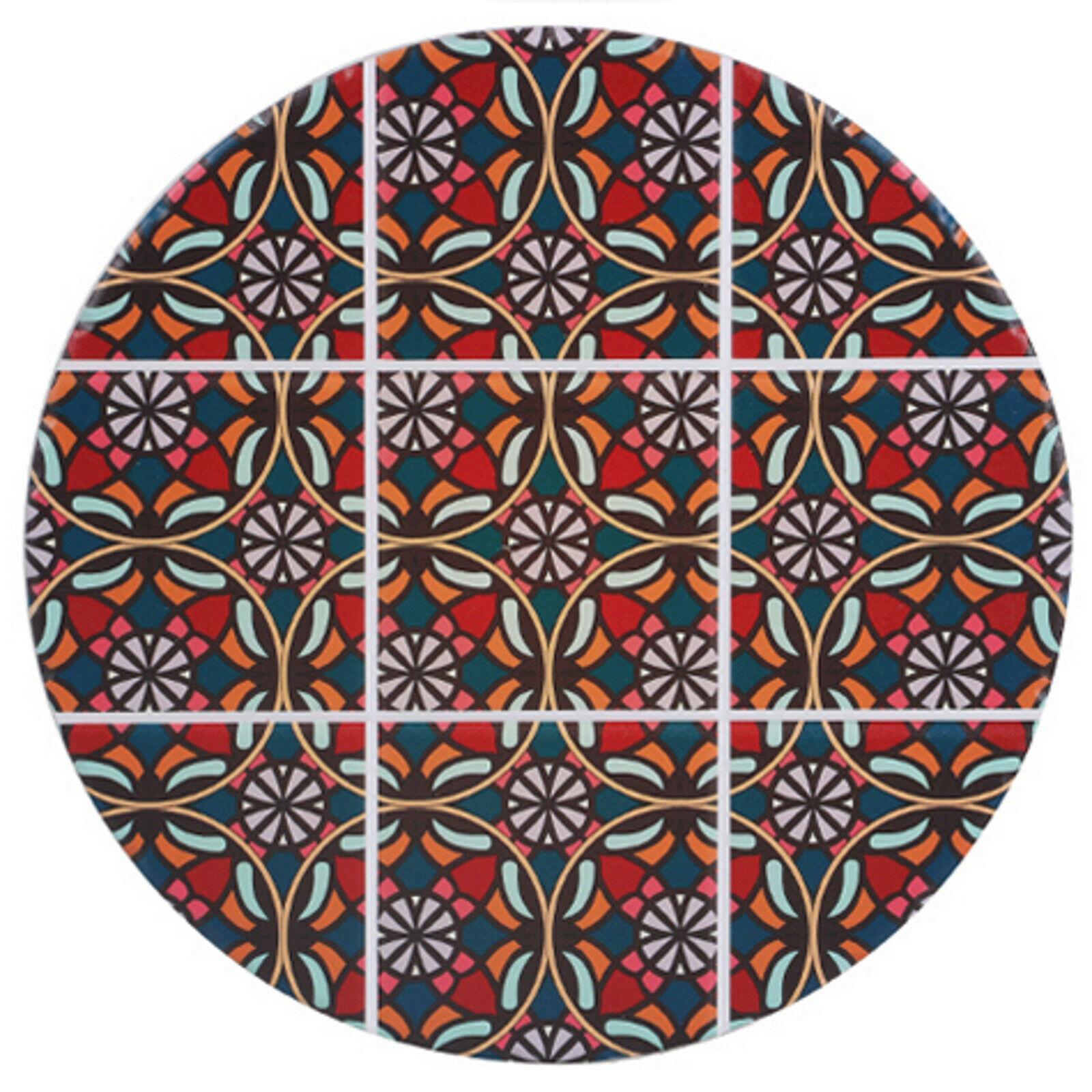 Ceramic Coaster Tile Geometric Table Placemats Dining Setting Cork Mats ...