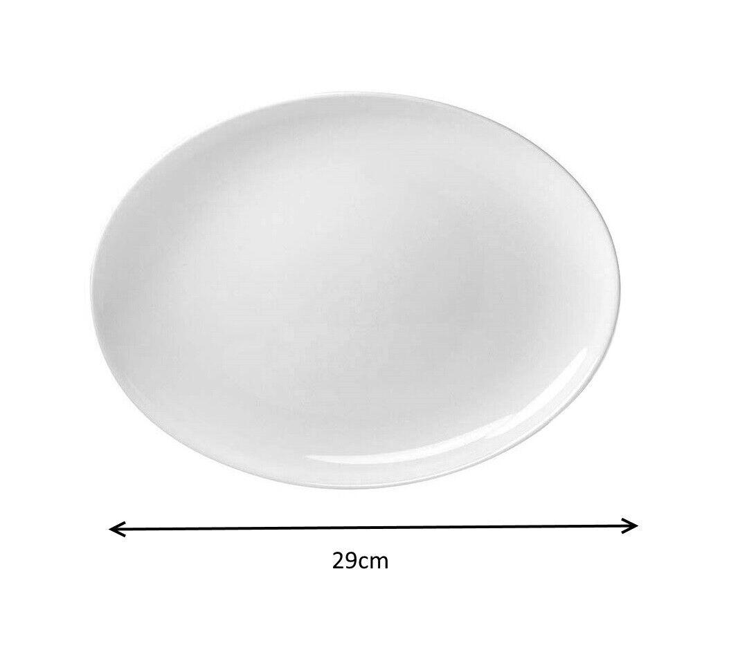 Large White Steak Plate 30cm Oval Dinner Plate Steak Rib Platter ...