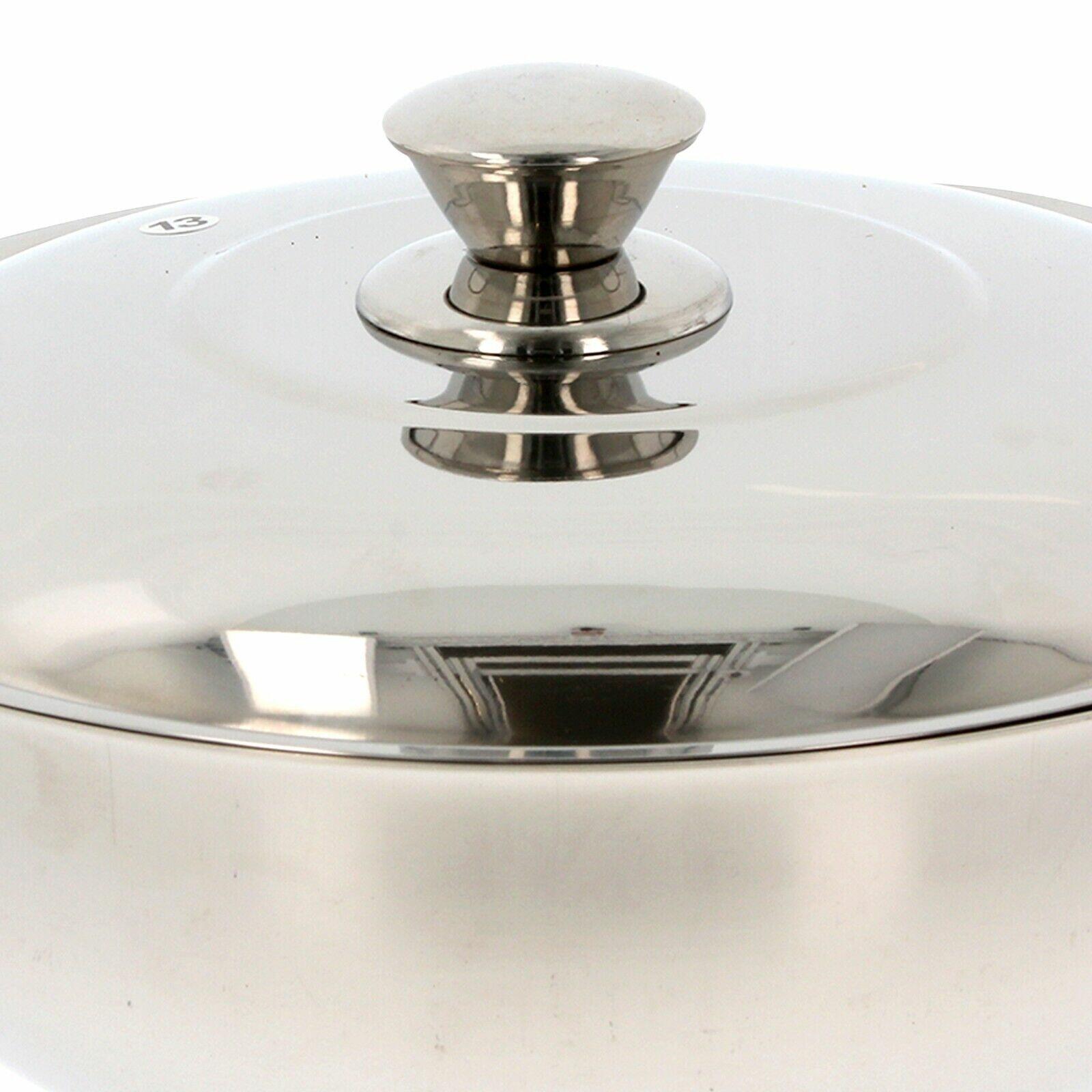 Kadai Karahi Kadhai Stainless Steel Tri Ply Heavy Curry Pan Wok Fry Pan ...