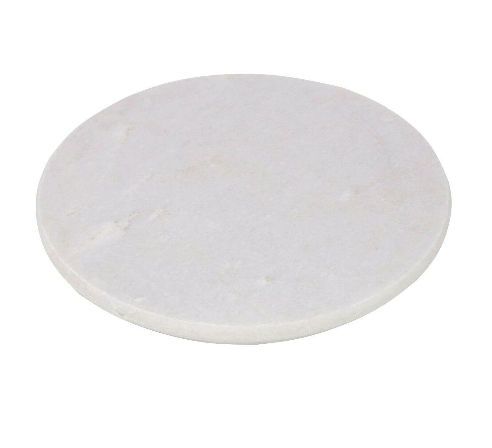 White Marble Chapati Board Anti-Skid Roti Board Puri Rolling Round ...