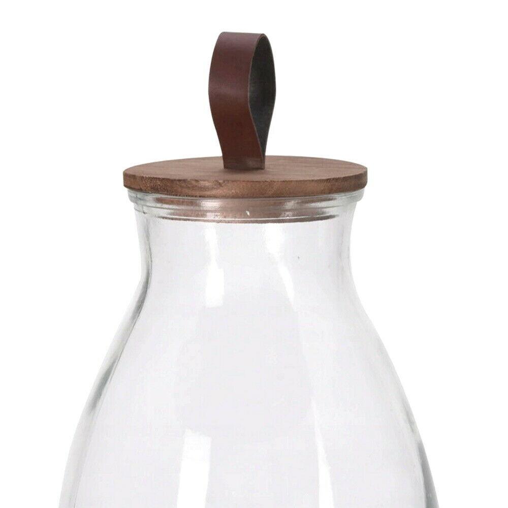 5.5L Glass Drink Beverage Dispenser Jug Juice Cocktail With Tap & Lid Stand
