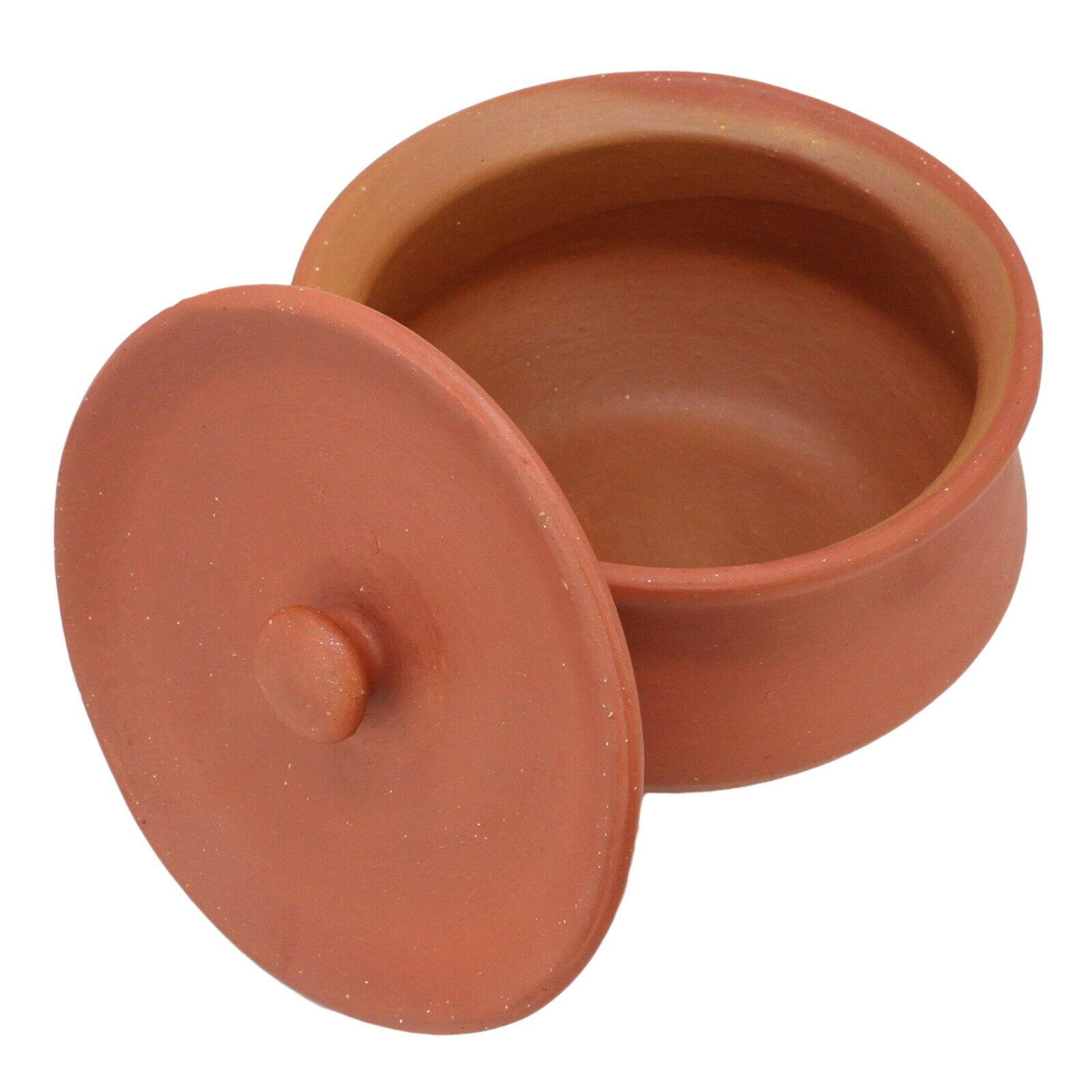 Clay Handi Serving Pot with Lid Biryani Chicken Rice Curry Casserole 2L ...