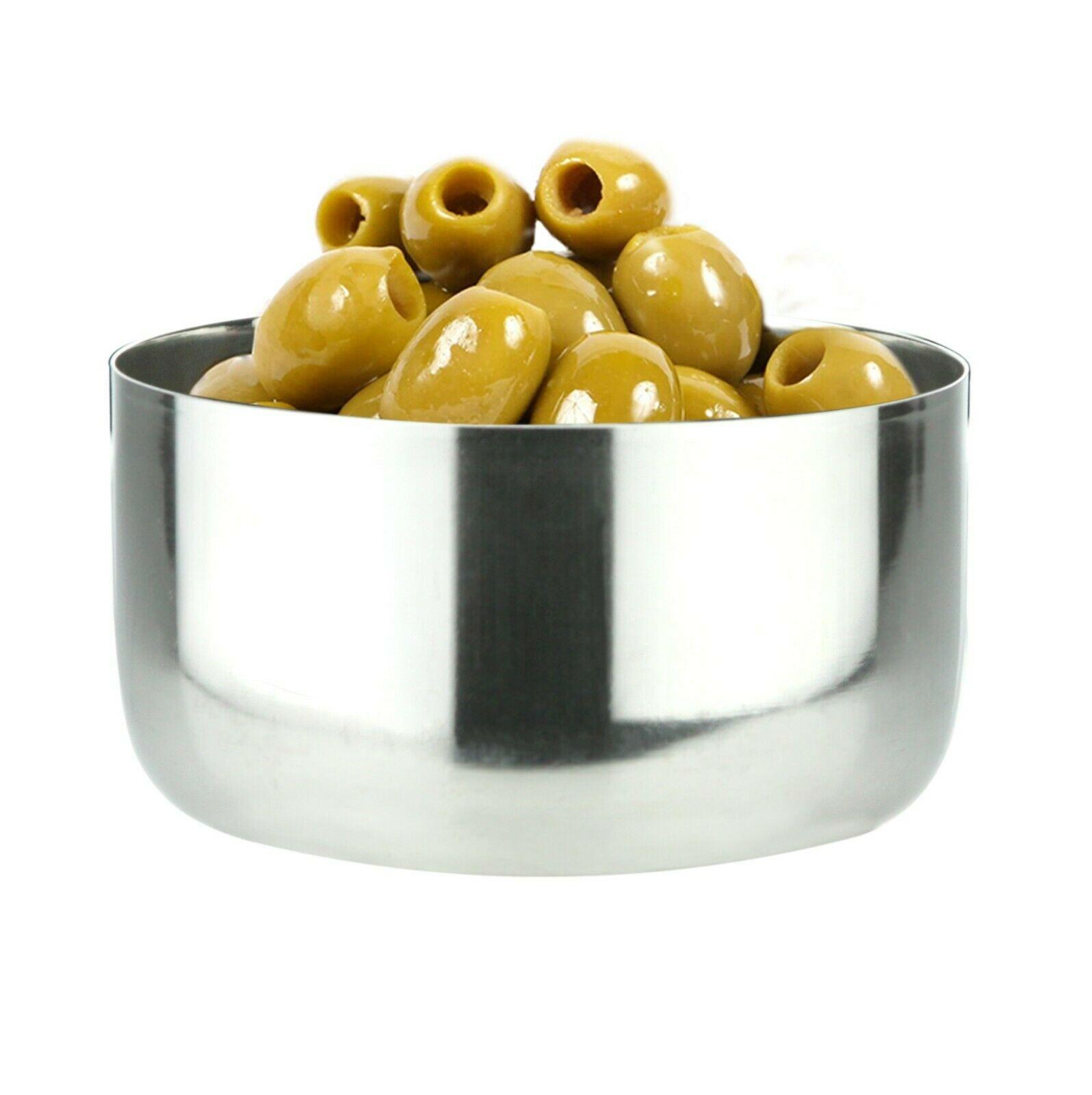 6x Sauce Ramekins Stainless Steel Chutney Relish Pickle Condiment ...