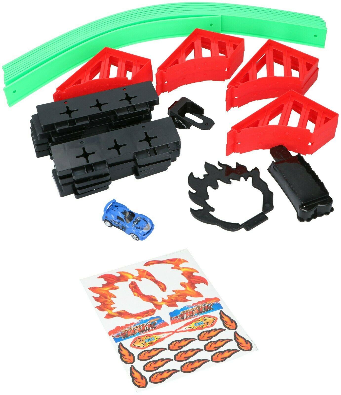 Race Car Track Loop Track Pull Back Car 4 Loops Kids Car Track Racing Toy